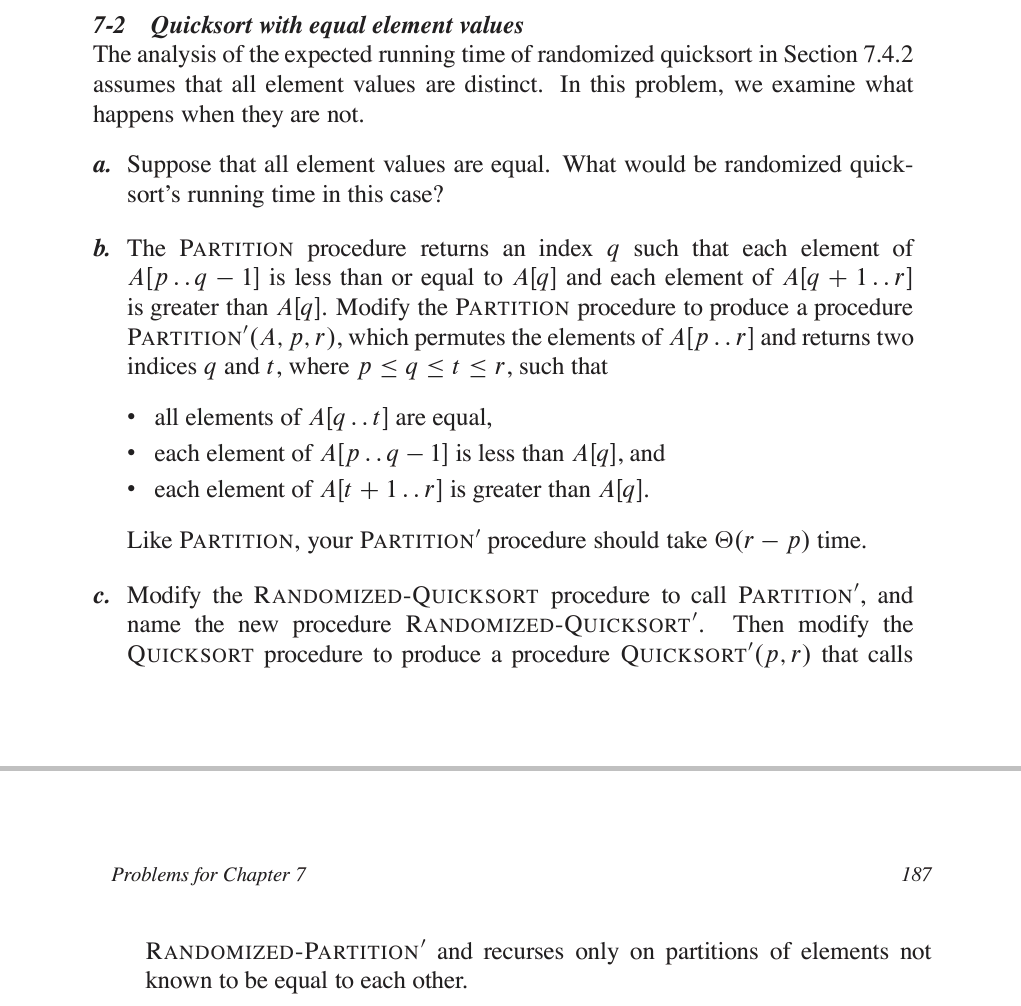Solved The analysis of the expected running time of | Chegg.com