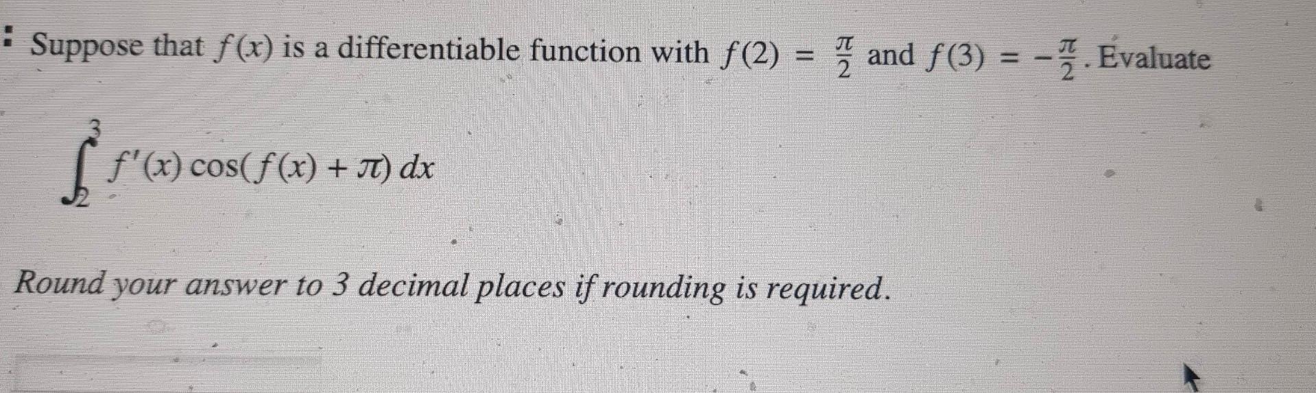 Solved Suppose that f(x) is a differentiable function with | Chegg.com