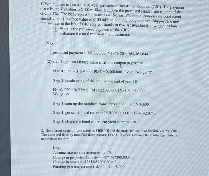 Solved please solve the following two questions in Excel | Chegg.com