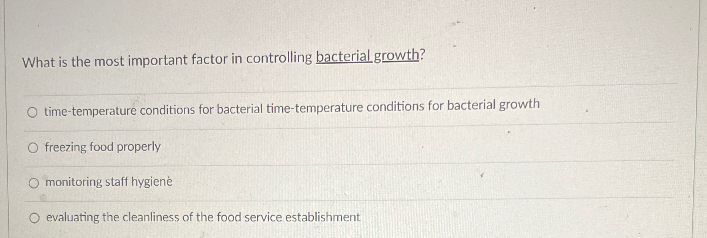 Solved What is the most important factor in controlling | Chegg.com