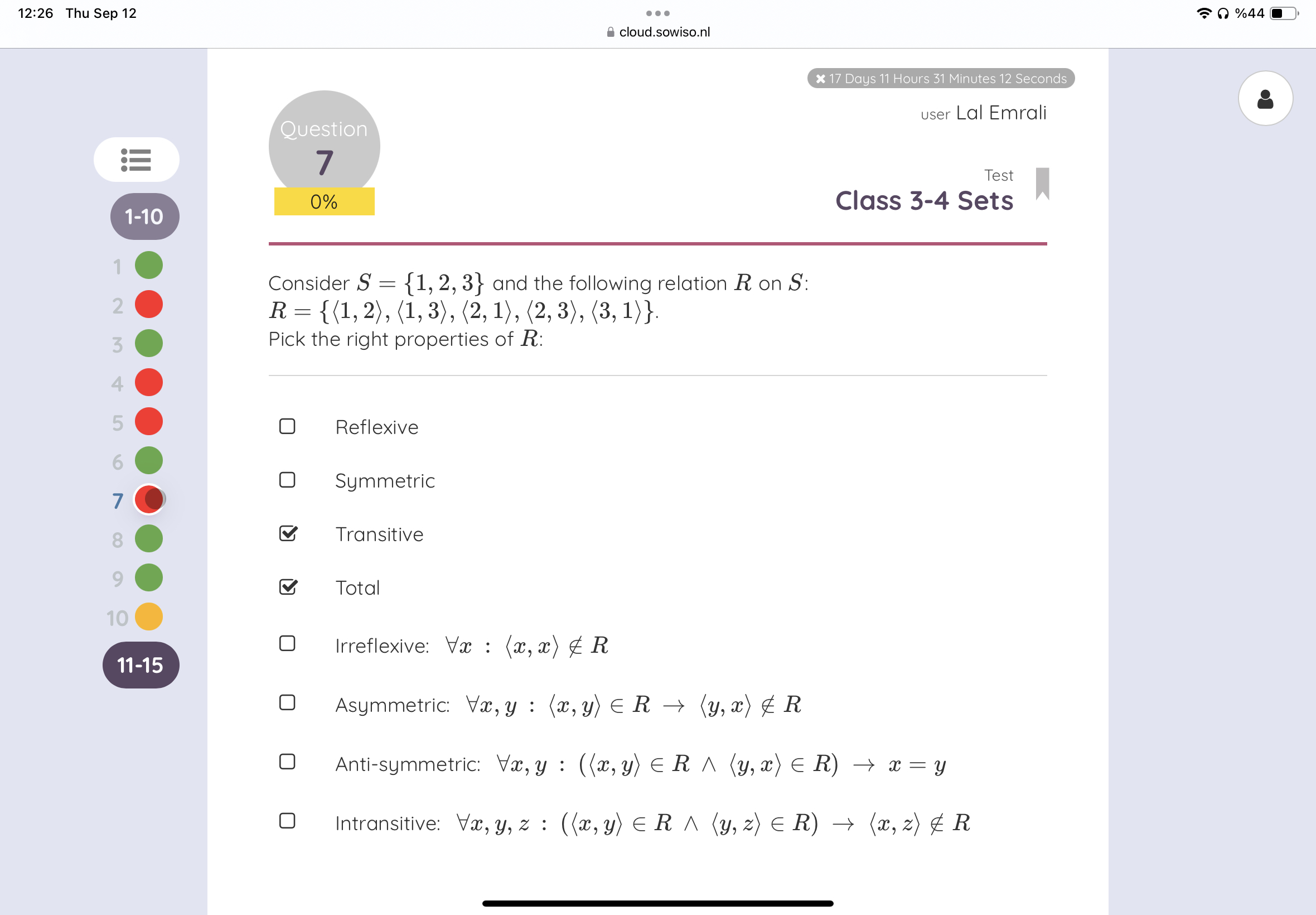 Solved 0%Consider N={0,1,2,3,dots} ﻿and the relation R ﻿on | Chegg.com