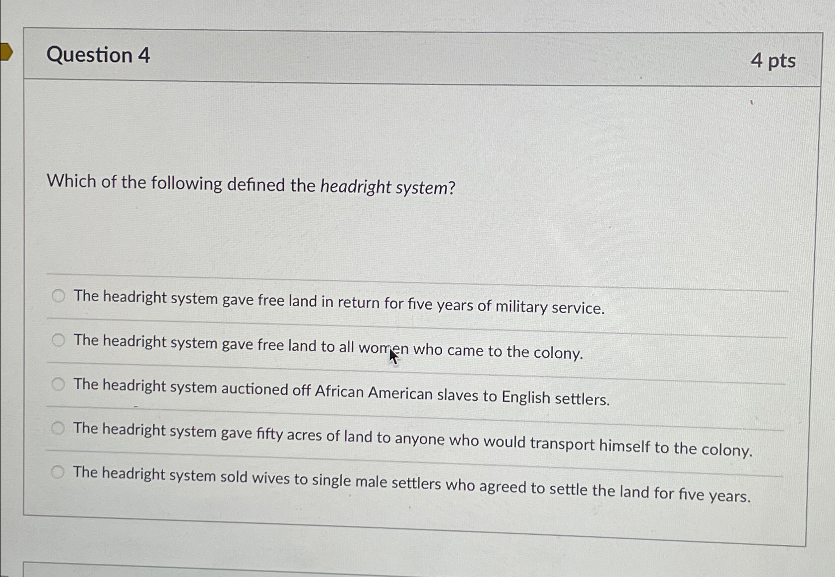 Solved Question 44 ﻿ptsWhich of the following defined the | Chegg.com