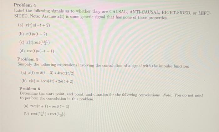 Solved Problem 4 Label the following signals as to whether | Chegg.com