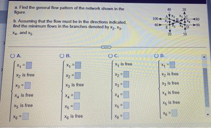 Solved 40 20 A2 a. Find the general flow pattern of the | Chegg.com