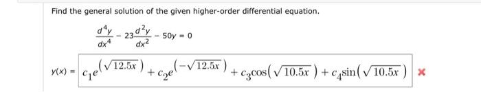 Solved Find the general solution of the given higher-order | Chegg.com