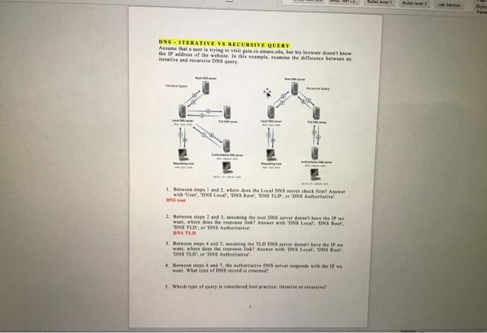 Solved DNS - TTRRATIVE YS HECURSIVF QUERY Assume that a user | Chegg.com