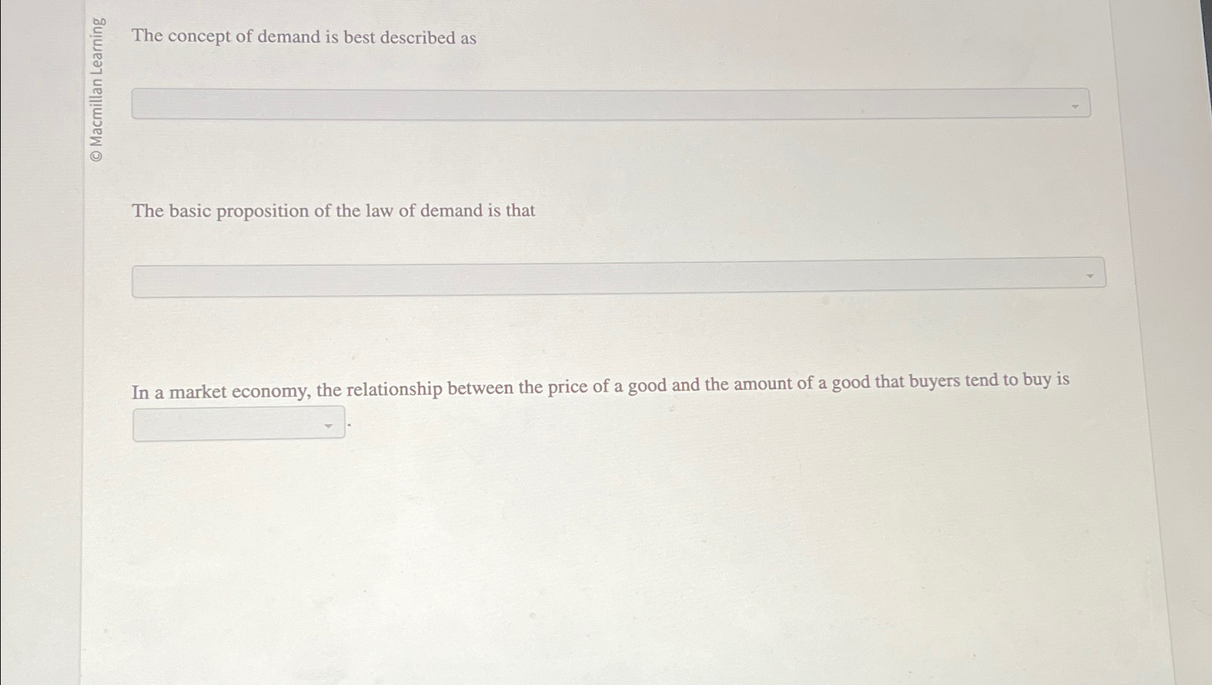 Solved CC ﻿The concept of demand is best described asThe | Chegg.com