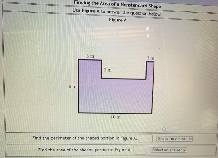 Solved Il Finding the Area of a Nonstandard Shape Use Figure | Chegg.com