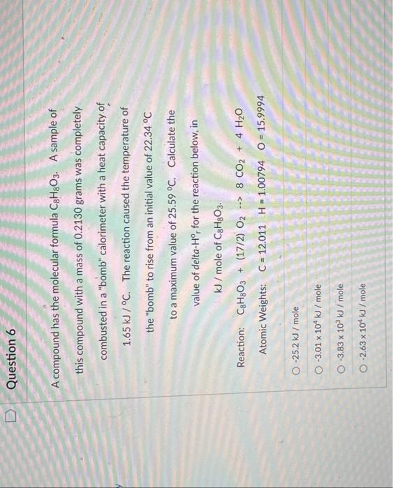 Solved A compound has the molecular formula C8H8O3. A sample | Chegg.com