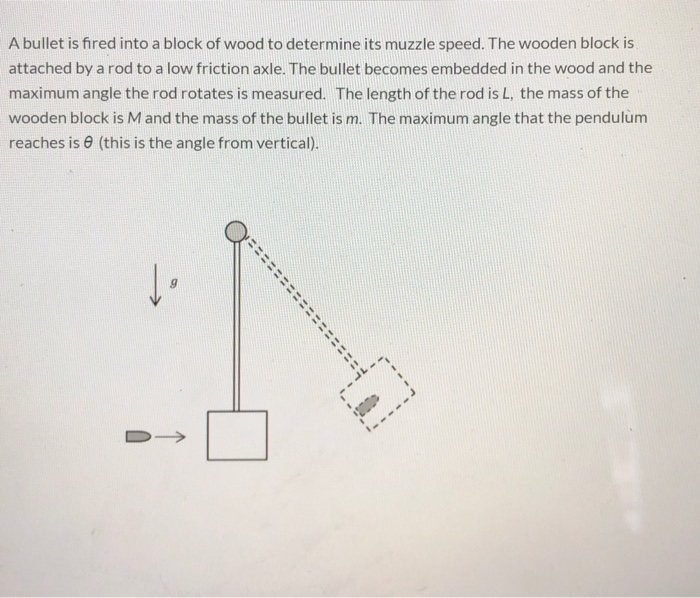Solved A bullet is fired into a block of wood to determine | Chegg.com