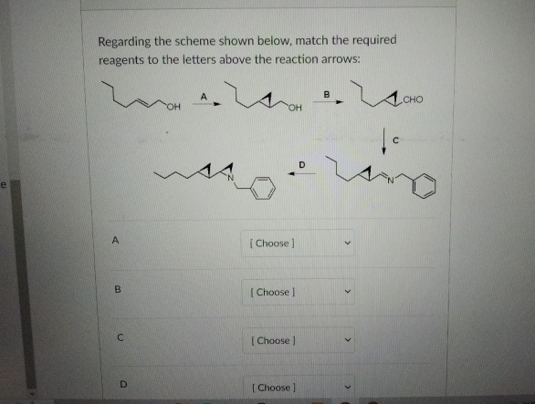 Solved Regarding the scheme shown below, match the required | Chegg.com