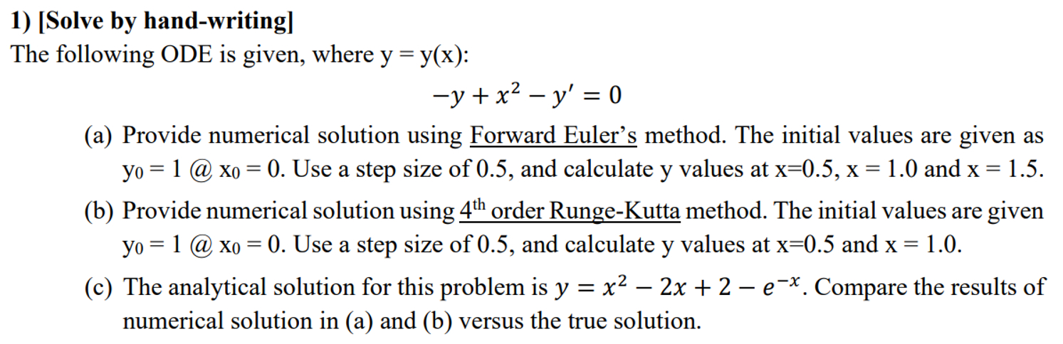 Solved [Solve by hand-writing]The following ODE is given, | Chegg.com