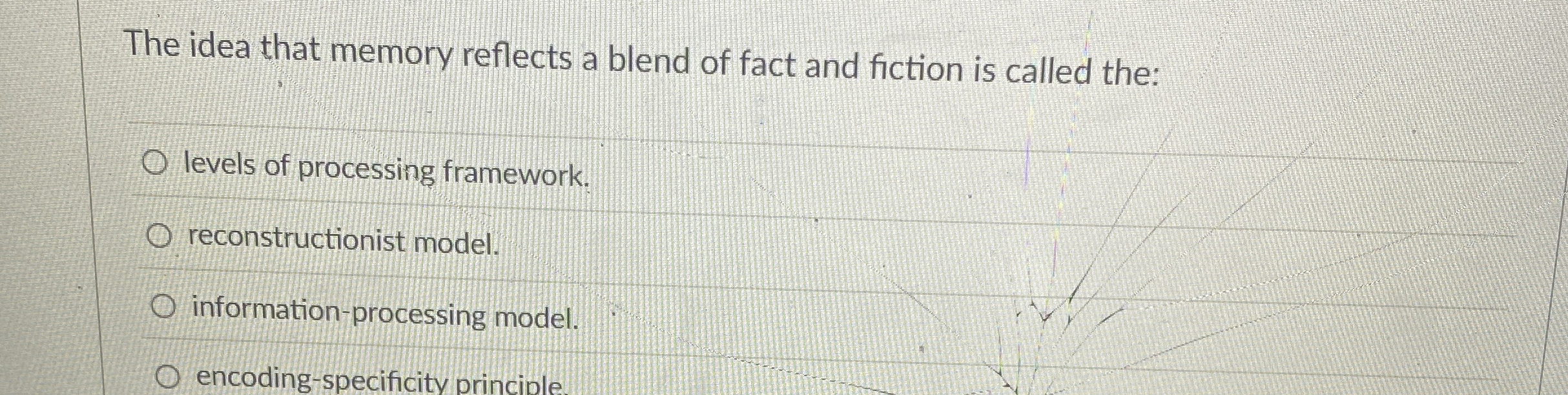 Solved The idea that memory reflects a blend of fact and | Chegg.com