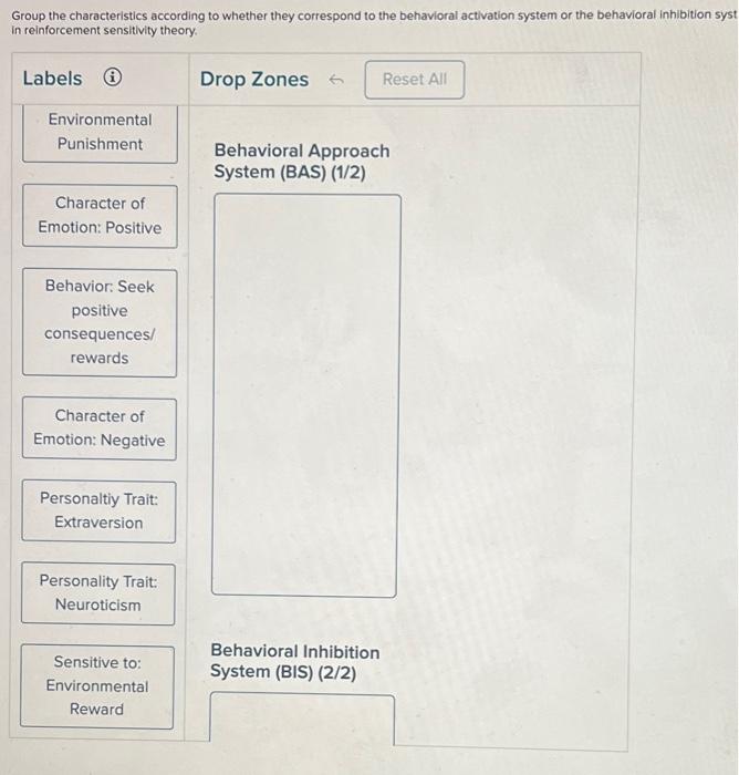 Solved Group the characteristics according to whether they | Chegg.com