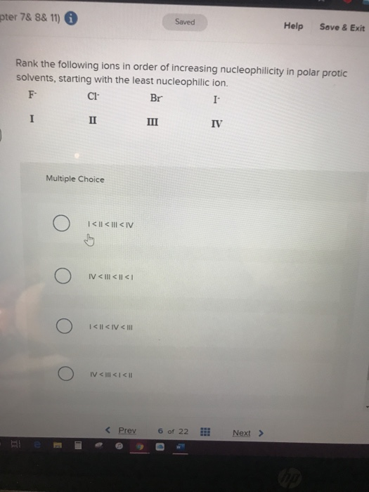 Solved pter 78 8& 11) Saved Help Save & Exit Rank the | Chegg.com Solved pter 78 8& 11) Saved Help Save & Exit Rank the | Chegg.com