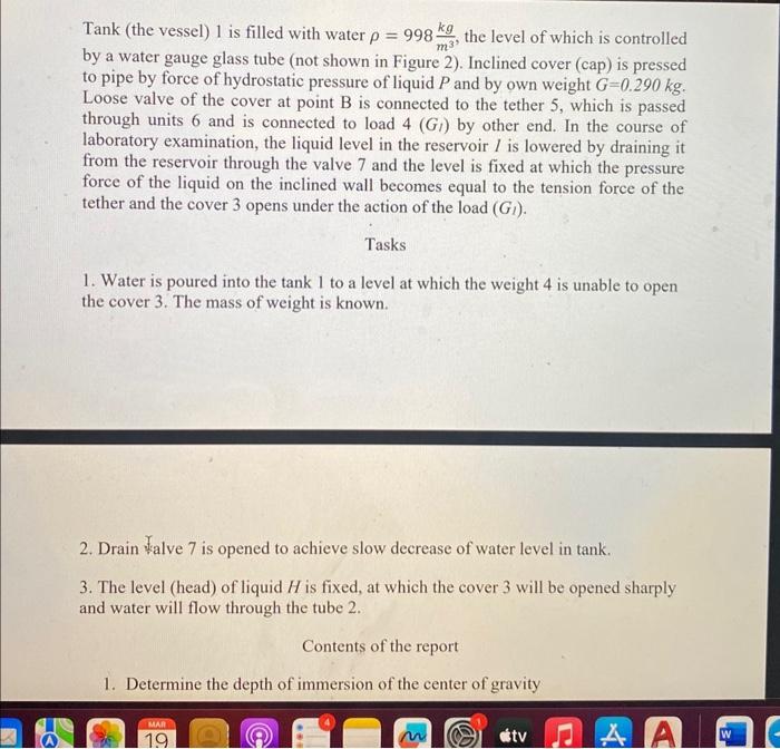 Solved Laboratory work 3 HYDROSTATIC FORCES ON SUBMERGED | Chegg.com