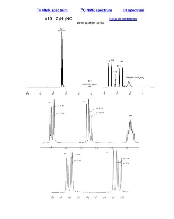 Solved I need the struture and the name for C9H13NO, from | Chegg.com