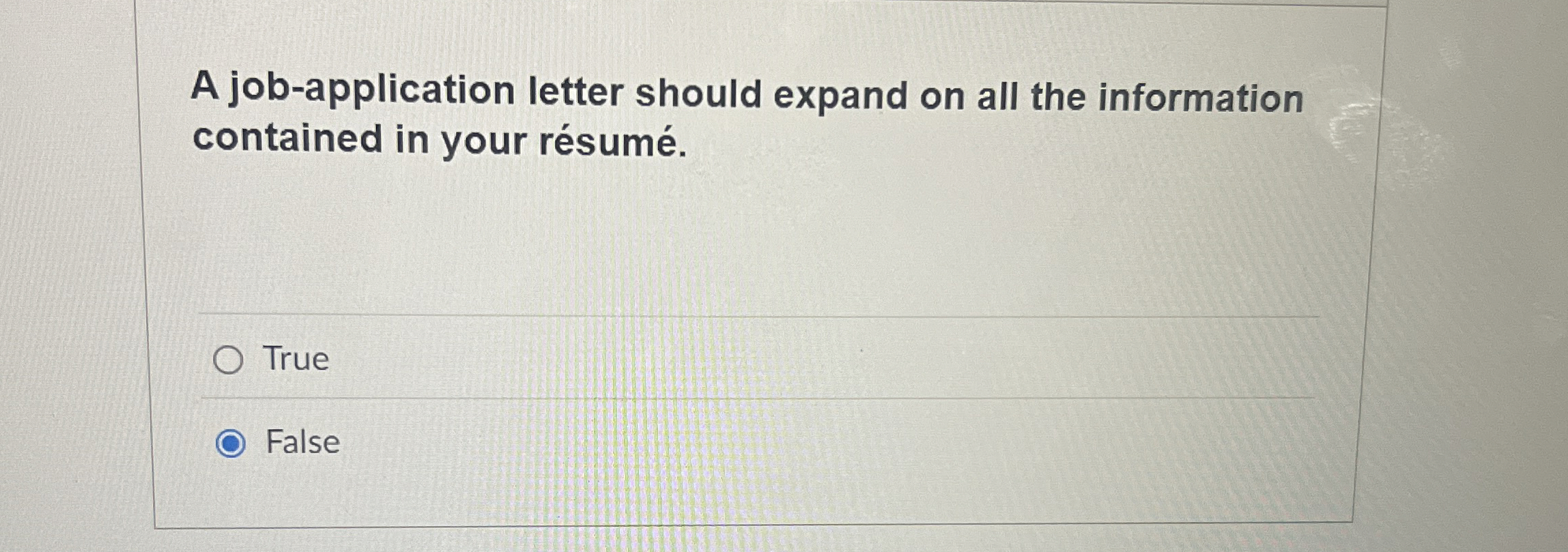 Solved A job-application letter should expand on all the | Chegg.com