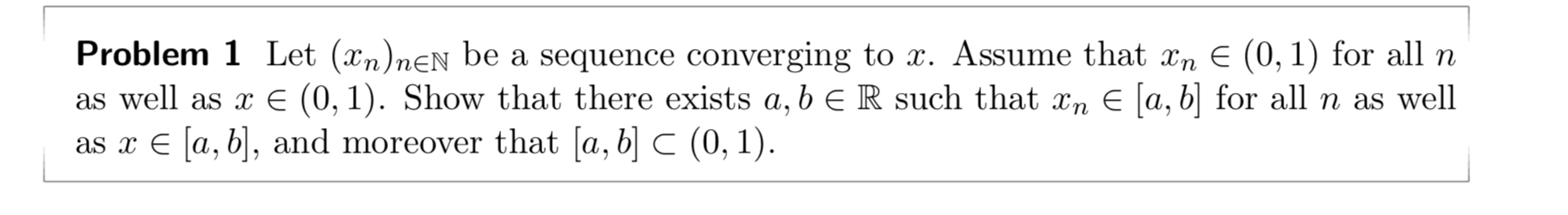 Solved Problem 1 ﻿Let (xn)ninN ﻿be a sequence converging to | Chegg.com