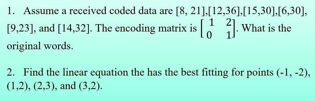 Solved Assume a received coded data are | Chegg.com
