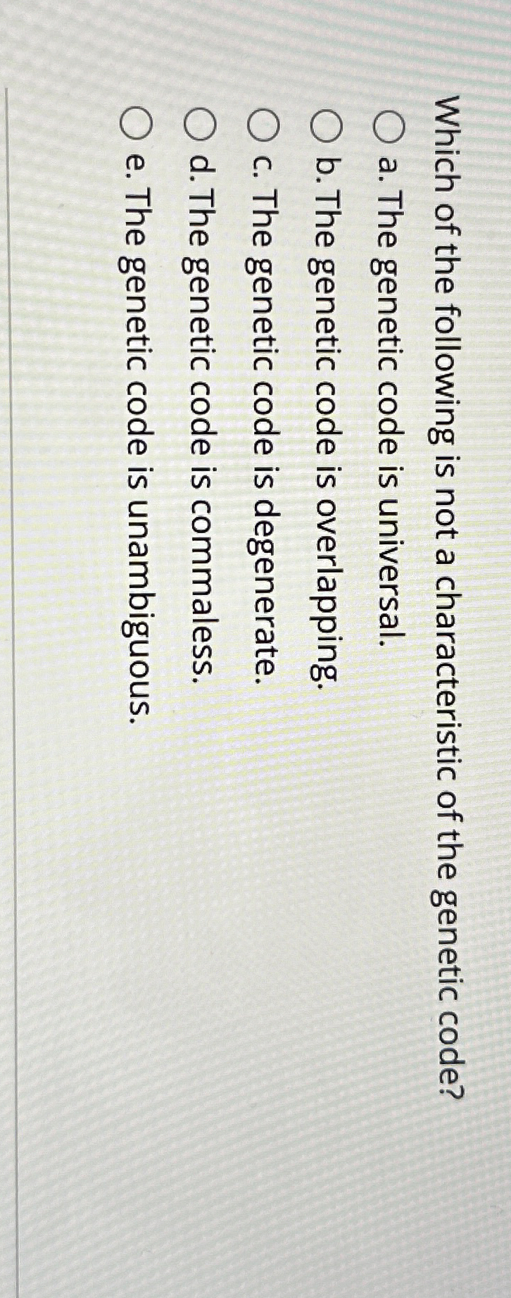 Solved Which of the following is not a characteristic of the | Chegg.com