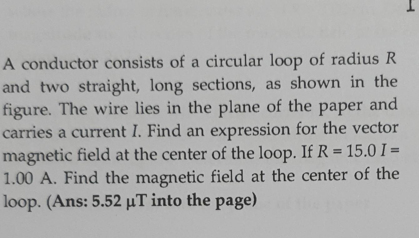 Solved A conductor consists of a circular loop of radius R | Chegg.com