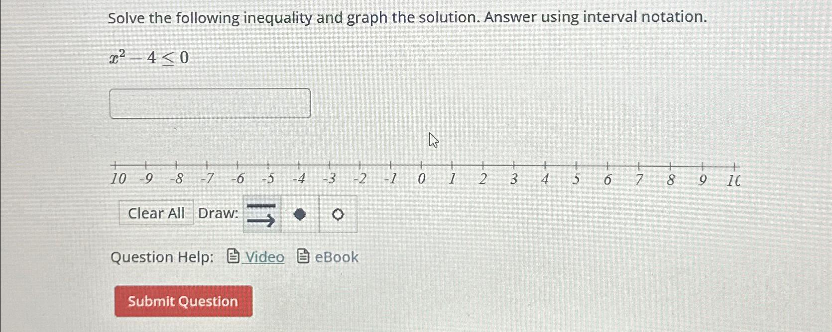 Solved Solve the following inequality and graph the | Chegg.com