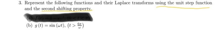 Solved 3. Represent the following functions and their | Chegg.com