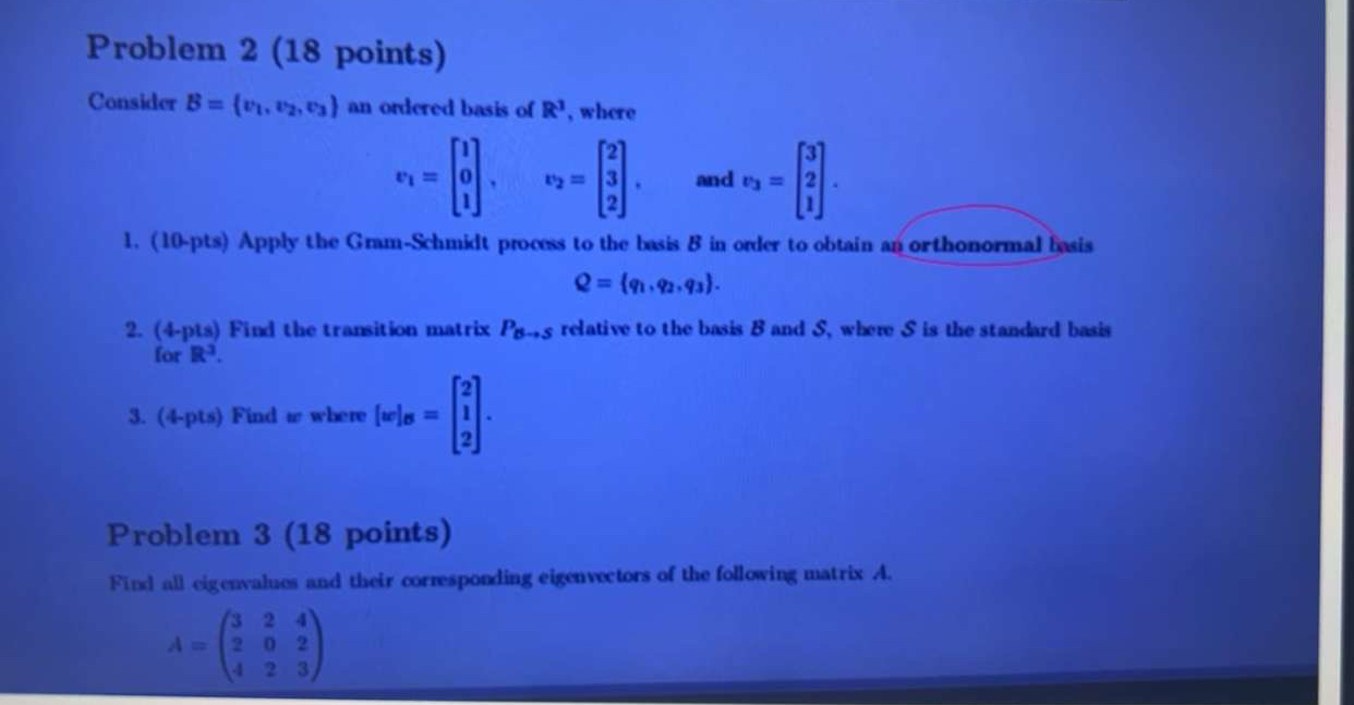 Solved Problem 2 (18 ﻿points)Consider {y1,t2,} ﻿an onkered | Chegg.com