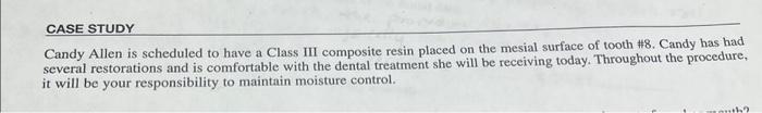 Solved Candy Allen is scheduled to have a Class III | Chegg.com