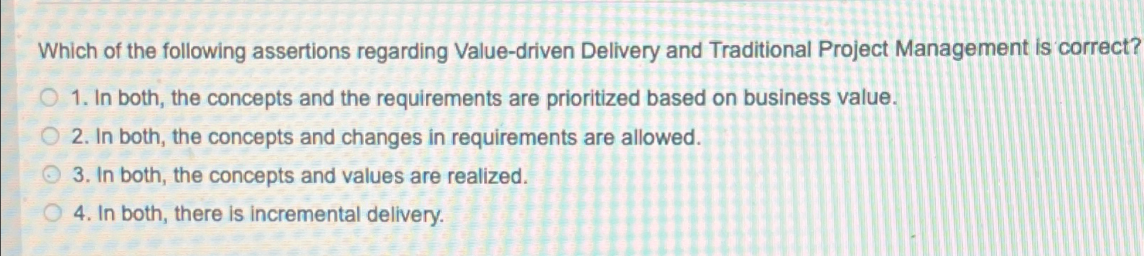 Solved Which Of The Following Assertions Regarding