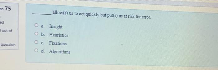 Solved on 71 The frontal lobes help us to solve problems | Chegg.com