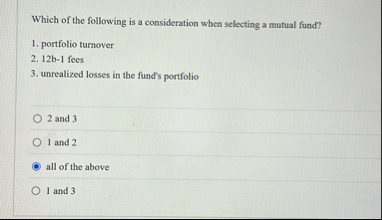 Solved Which of the following is a consideration when | Chegg.com