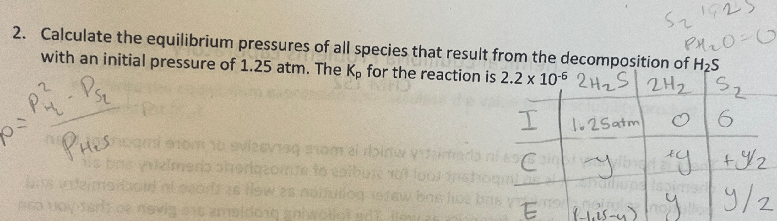 Solved Calculate the equilibrium pressures of all species | Chegg.com