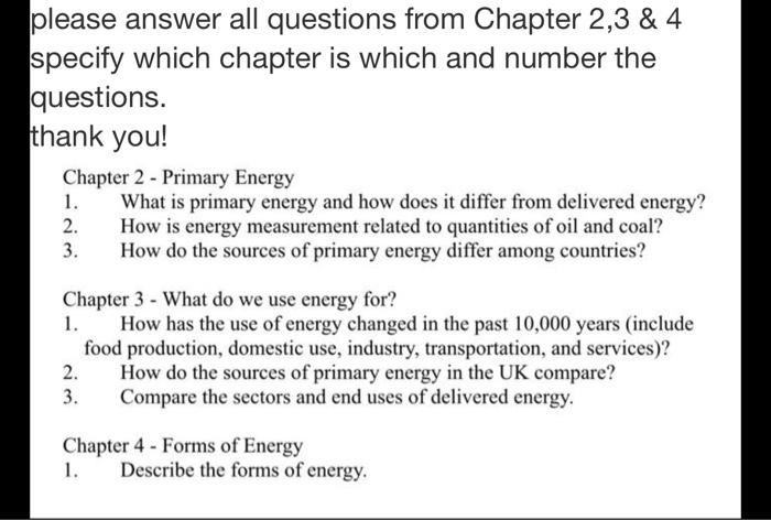 Solved please answer all questions from Chapter 2,3 & 4 | Chegg.com