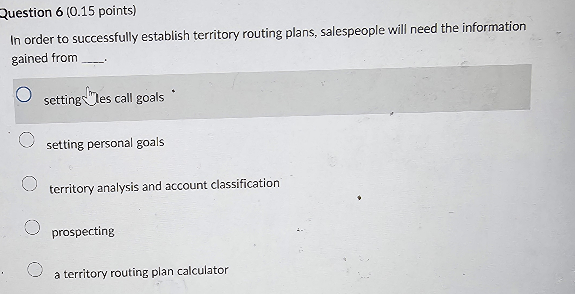 Solved Question 6 ( 0.15 ﻿points)In order to successfully | Chegg.com