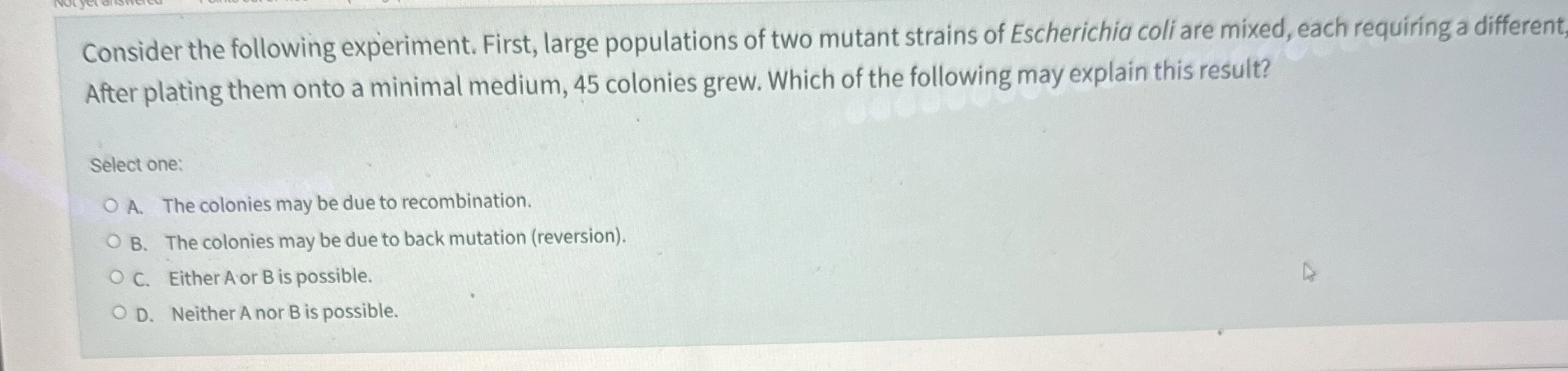 Solved Consider the following experiment. First, large | Chegg.com