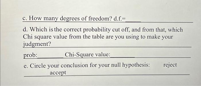 Solved In the following crosses, use the Chi Square equation | Chegg.com