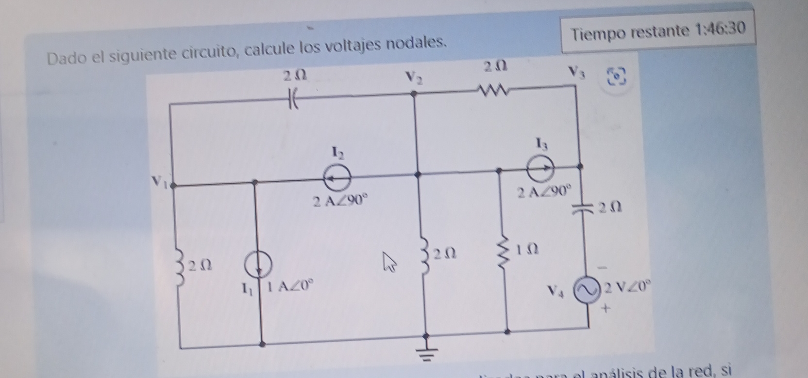 Solved Dado el siguiente circuito, calcule los voltajes | Chegg.com