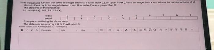 Solved Write a recursive function that takes an integer | Chegg.com
