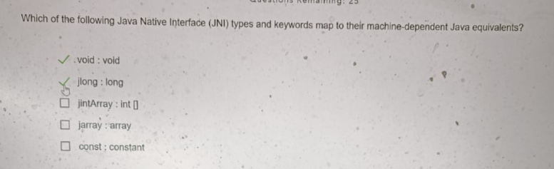 Solved Which of the following Java Native Interface (JNI) | Chegg.com