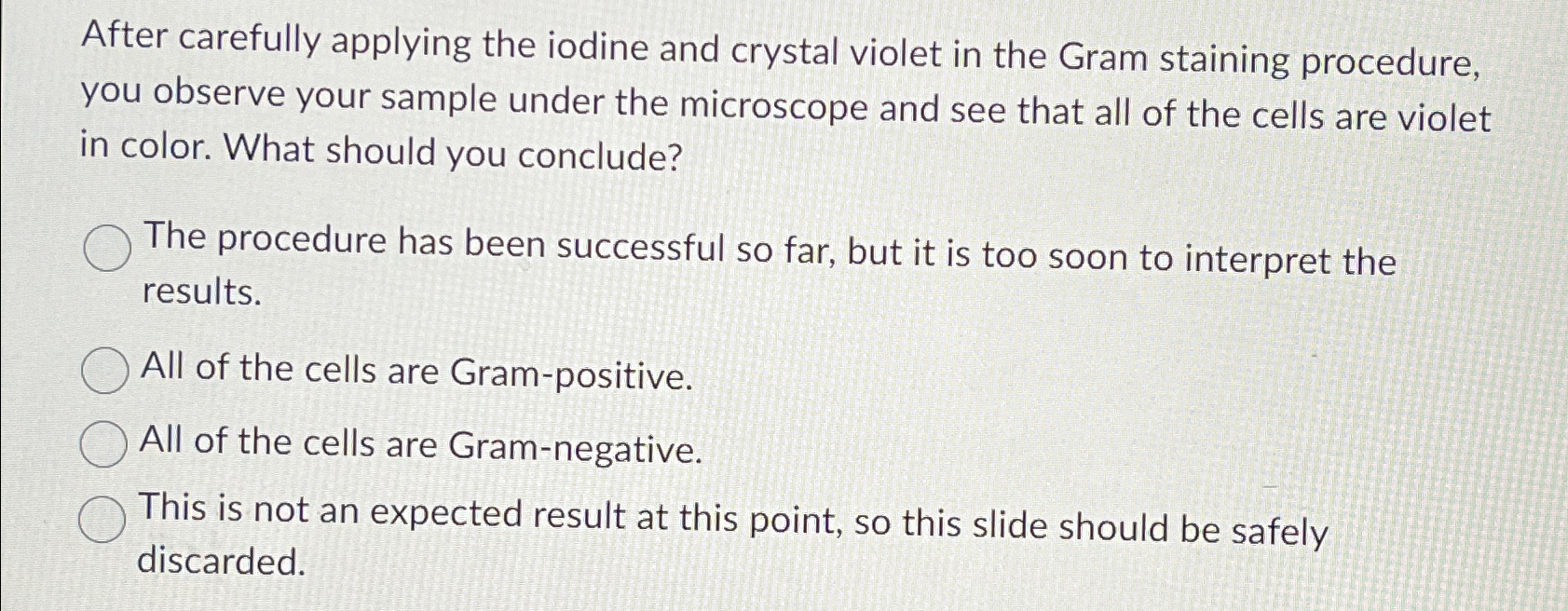 Solved After carefully applying the iodine and crystal | Chegg.com