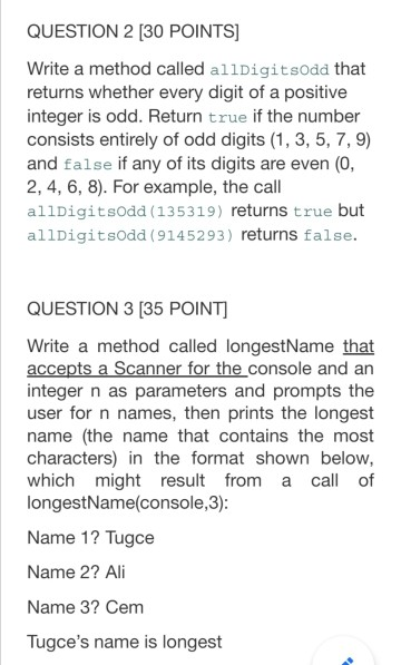 Solved QUESTION 1 [35 POINTS] Write a method called minGap | Chegg.com