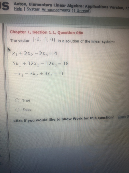 Solved IS Anton, Elementary Linear Algebra: Applications | Chegg.com