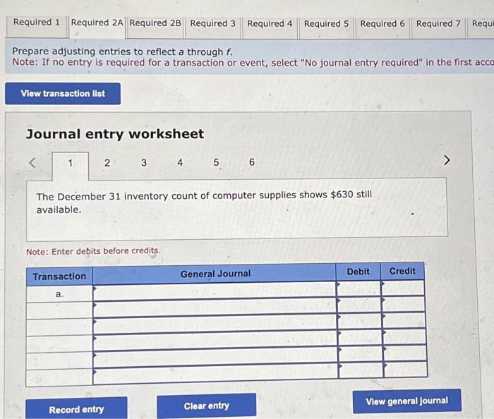 Solved Journal entry worksheet The computer system, acquired | Chegg.com