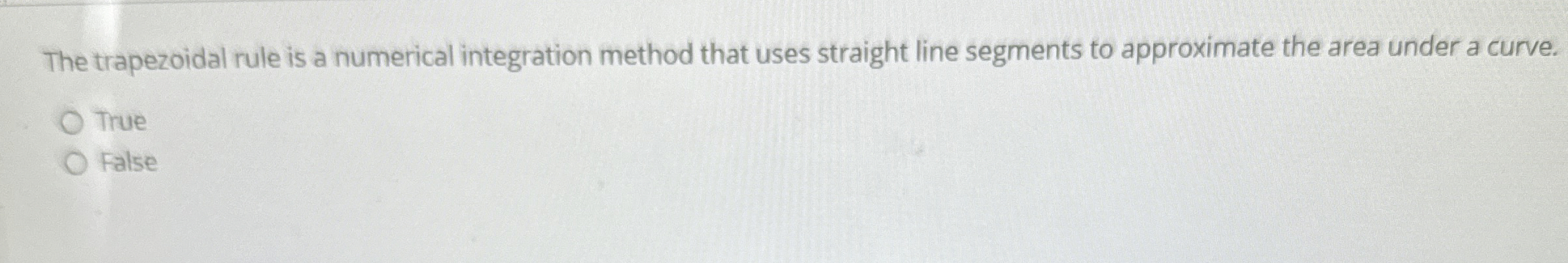 Solved The trapezoidal rule is a numerical integration | Chegg.com