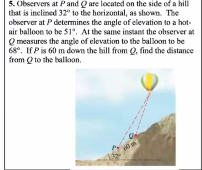 Solved 5. Observers at P and Q are located on the side of a | Chegg.com