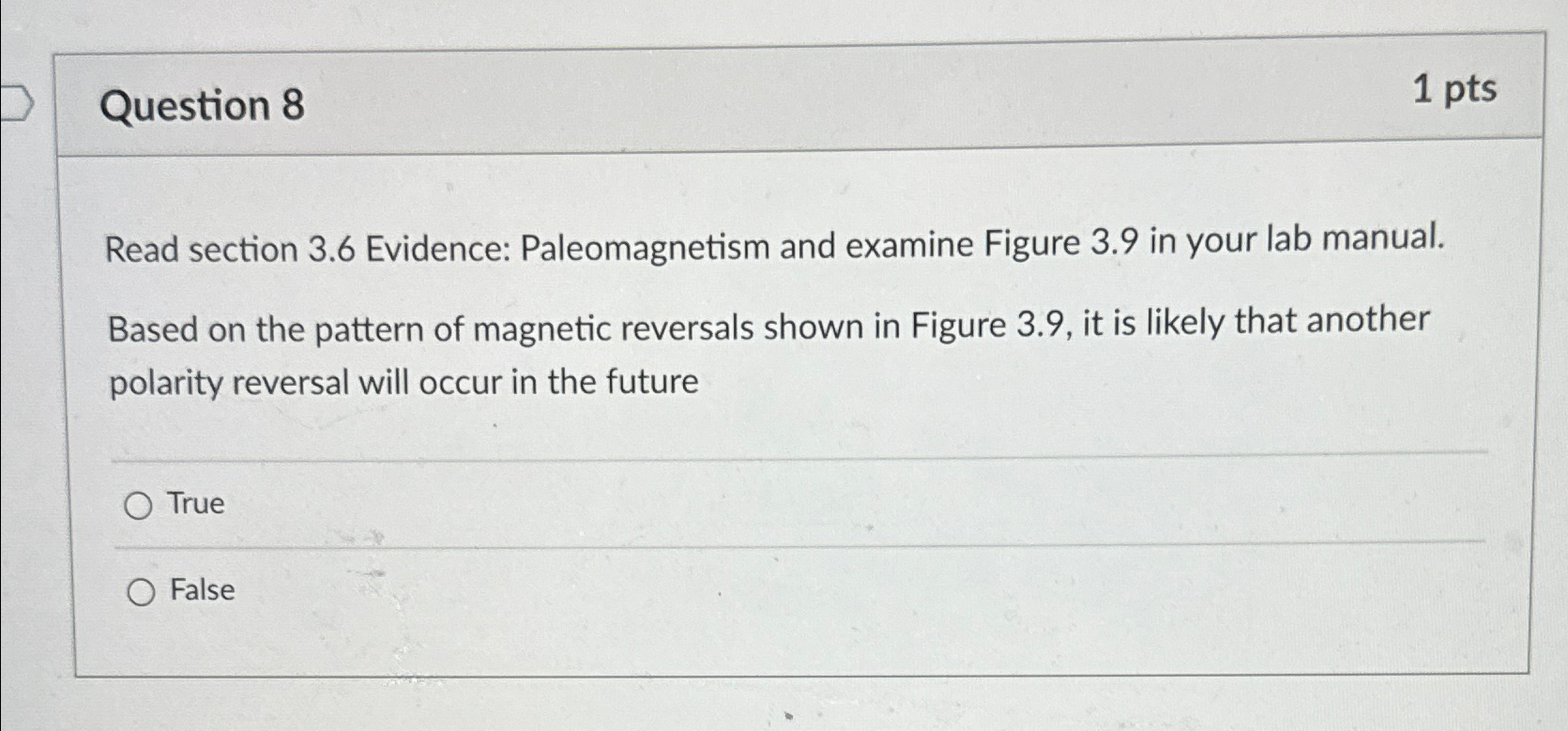 Solved Question 81ptsRead section 3.6 ﻿Evidence: | Chegg.com