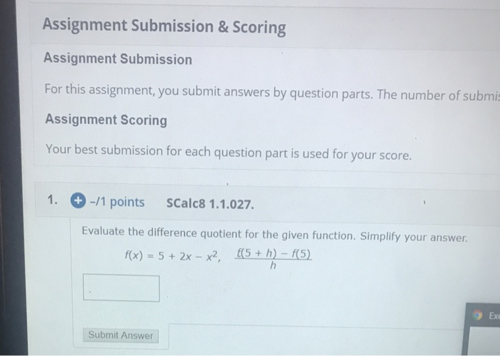 Solved Assignment Submission & Scoring Assignment Submission | Chegg.com