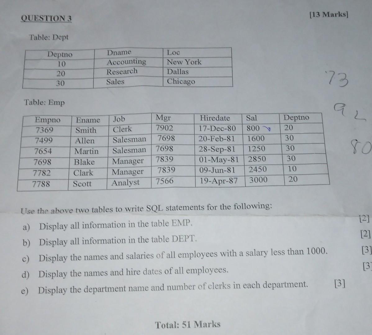 Solved a) Define each of the following terms: i. Data [1] | Chegg.com
